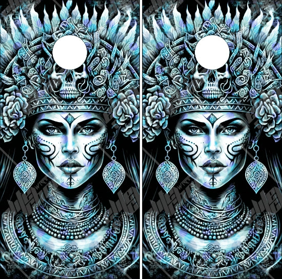 Aztec Warrior Woman Cornhole Wrap – Elite Choice Graphics