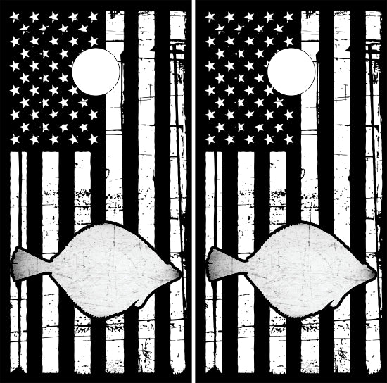 Flounder Flag Cornhole Wrap – Elite Choice Graphics