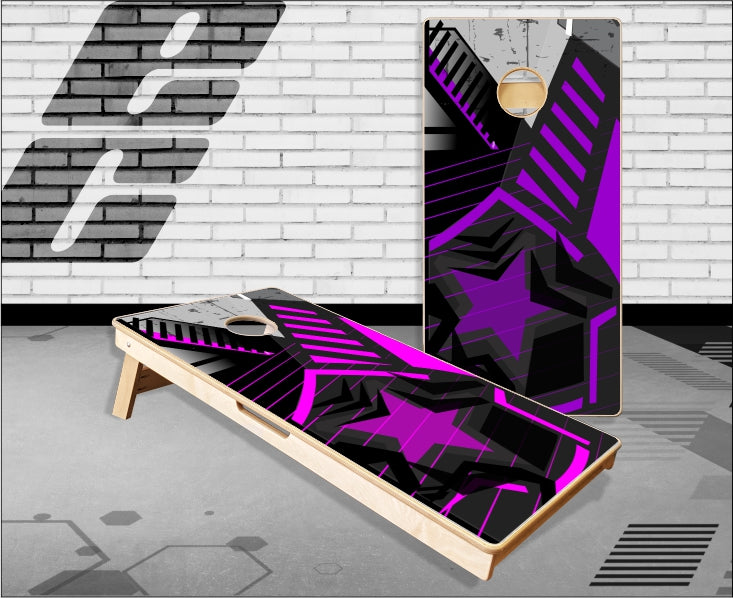 Purple Pink Corn Star Cornhole Boards – Elite Choice Graphics