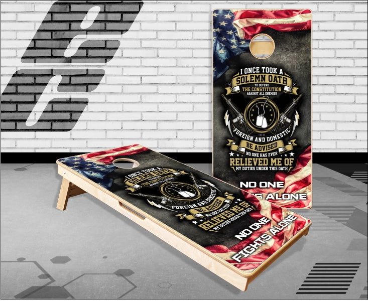Veteran Oath Flag Cornhole Boards – Elite Choice Graphics