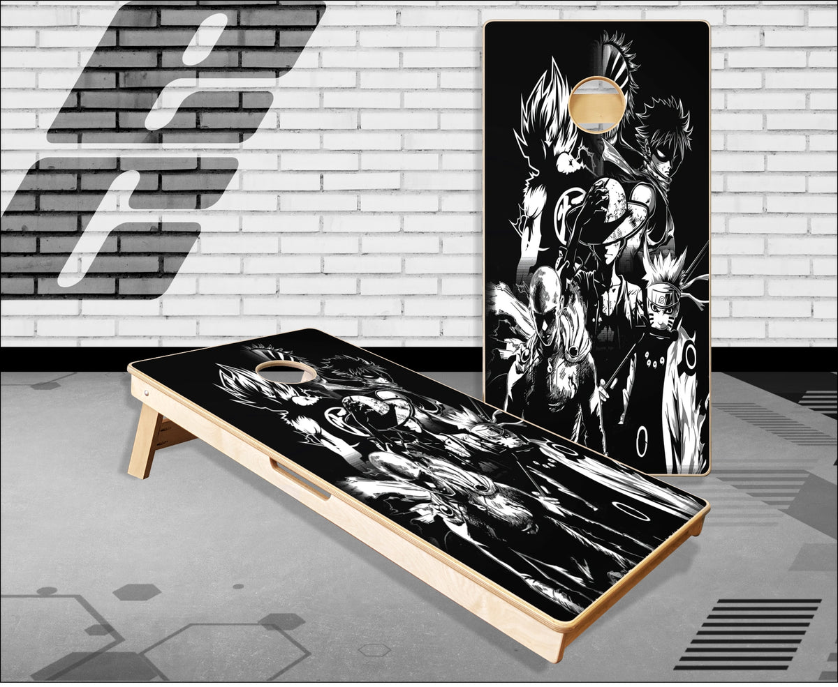 Anime Black and White Cornhole Boards – Elite Choice Graphics