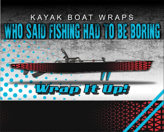 Carbon Fiber Triangle Pattern Kayak Vinyl Wrap Kit Graphic Decal/Stick ...