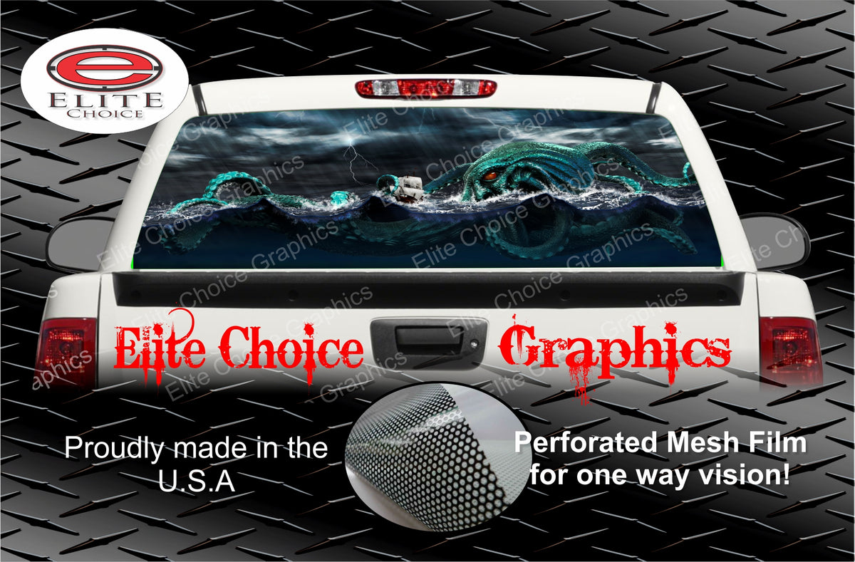 Kraken Pirate Ship Rear Window Wrap – Elite Choice Graphics