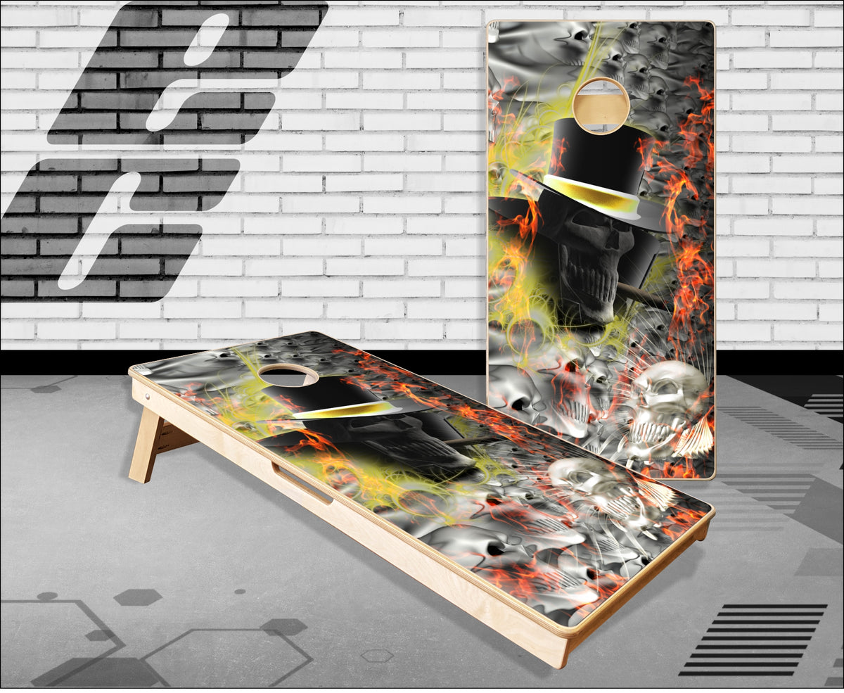 Smoking Skull Pile Skully Cornhole Boards – Elite Choice Graphics