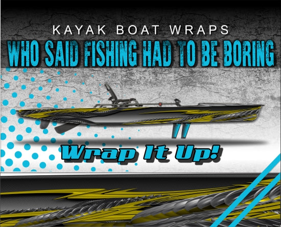 Twisted Metal Gold Kayak Vinyl Wrap Kit Graphic Decal/Sticker 12ft and ...