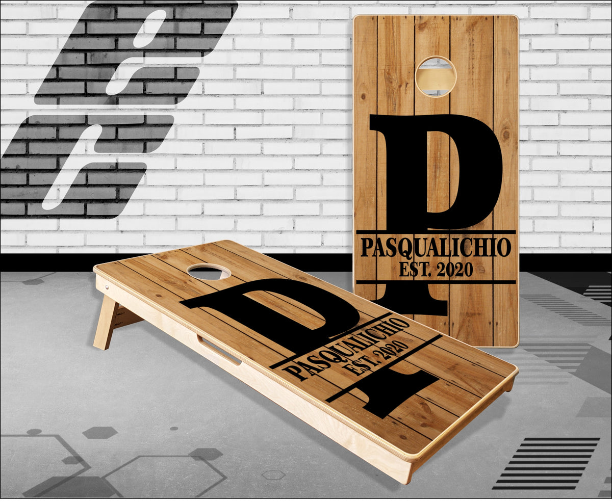 Wedding Wood Letter Est Cornhole Boards – Elite Choice Graphics
