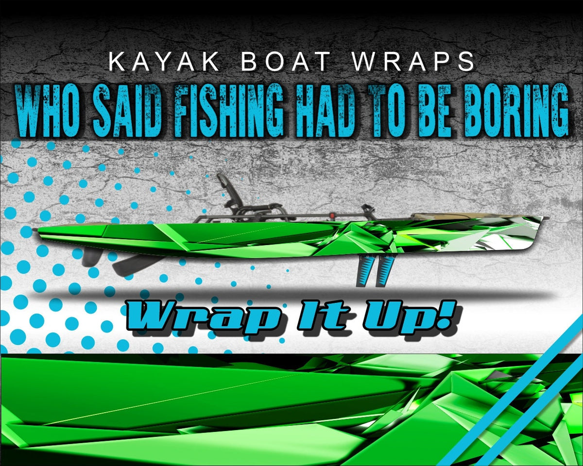 Shattered Camo Kayak Vinyl Wrap Kit Graphic Decal/Sticker 12ft and 14f ...