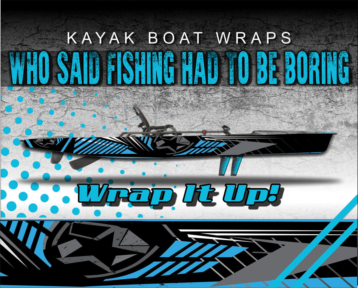 Blue Devil Wire Kayak Vinyl Wrap Kit Graphic Decal/Sticker 12ft and 14 ...