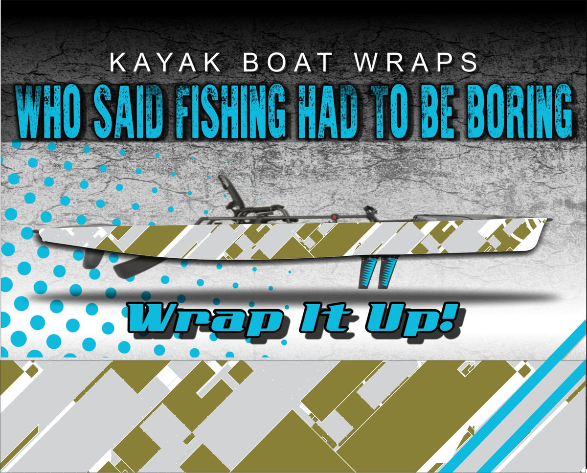 Checkmate Olive Kayak Vinyl Wrap Kit Graphic Decal/Sticker 12ft and 14 ...
