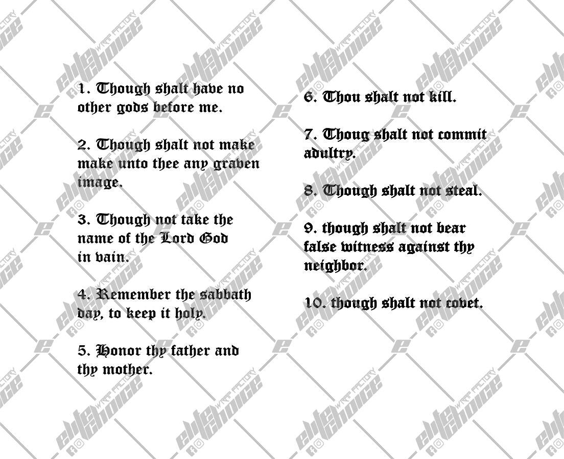 Ten Commandments SVG. EPS. PNG Instant Download File – Elite Choice ...
